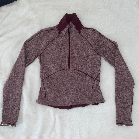 lululemon athletica | Tops | Lululemon Quarter Zip Top Burgundypurpleish In Size Us 4 Only Worn ...